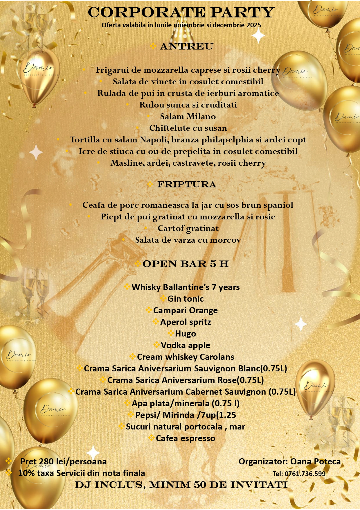 Meniuri corporate - Restaurant Damir